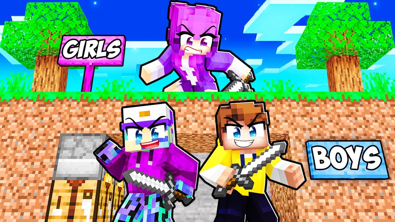 GIRL HUNTERS vs BOY SPEEDRUNNERS in Minecraft! - Minecraft videos