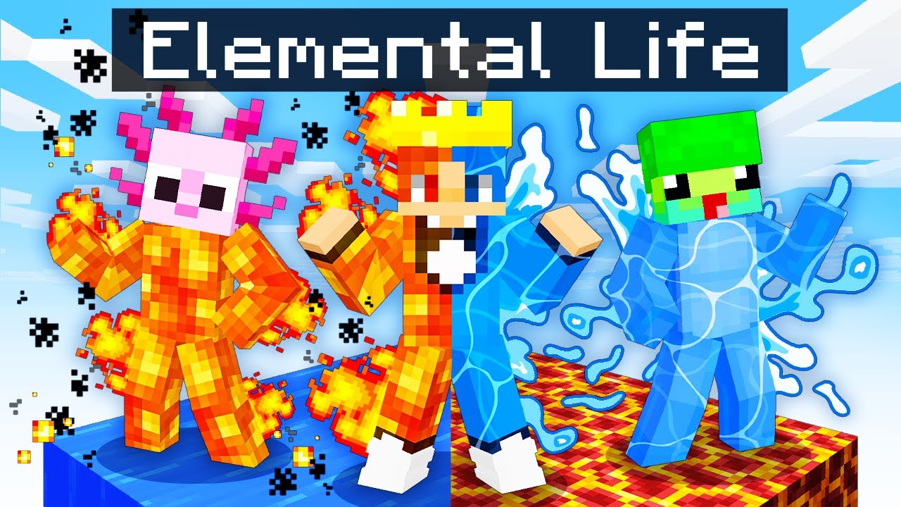 Having an ELEMENTAL LIFE in Minecraft! - Minecraft videos
