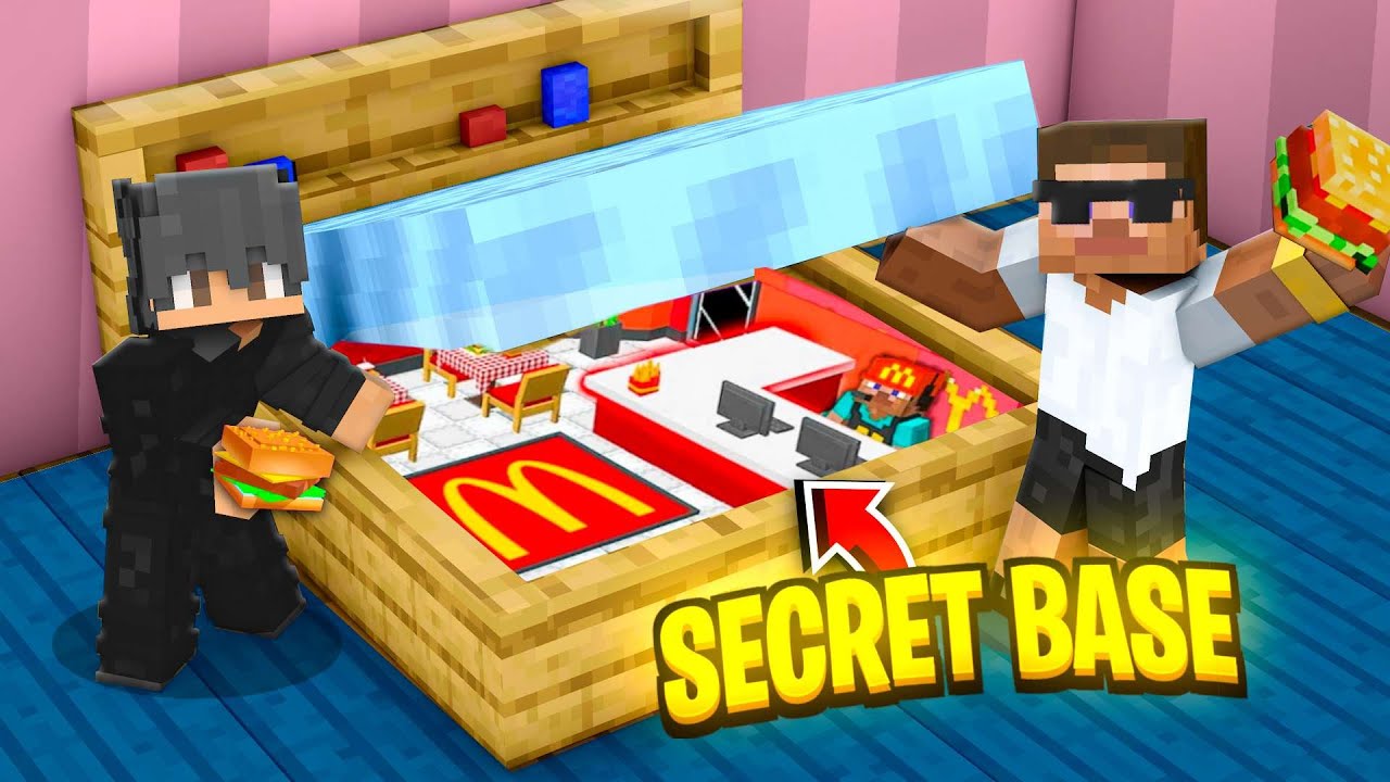 I Built a SECRET McDonald's in My Room, Minecraft...ft @junkeyy ...