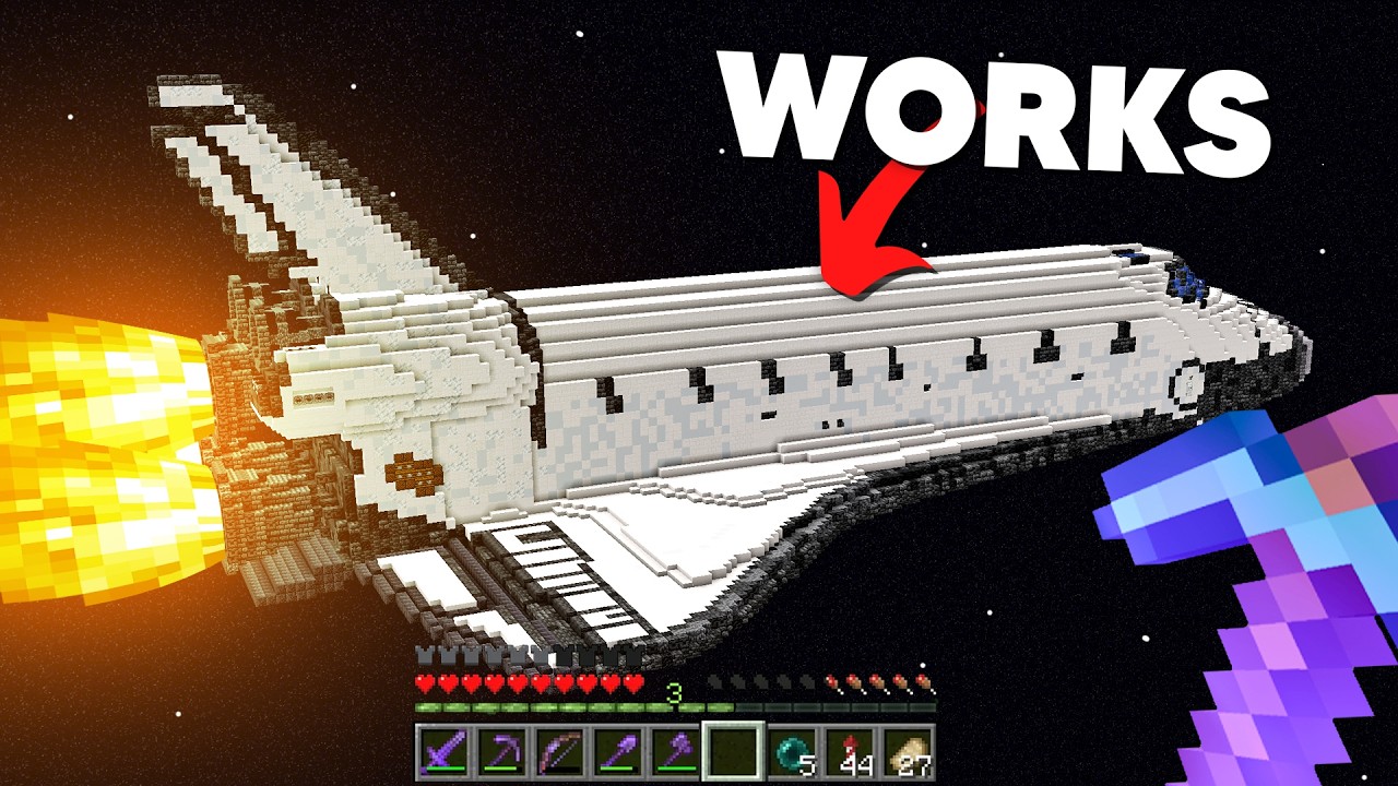 I Built a Working Rocket in Minecraft - Minecraft videos