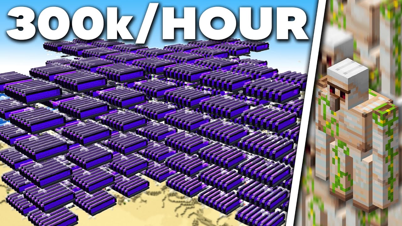 I Built the Biggest Iron Farm in Survival Minecraft - Minecraft videos