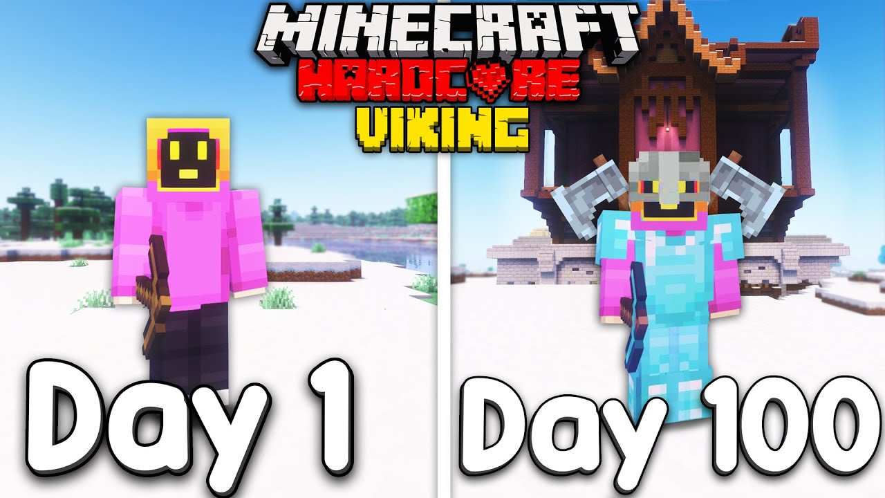 I Survived 100 Days Of Minecraft Hardcore In The VIKING ERA ...