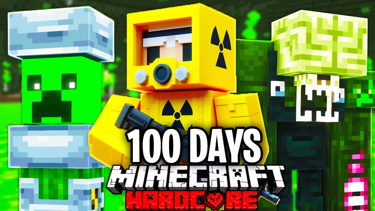 I Survived 100 Days in a NUCLEAR WASTELAND in Hardcore Minecraft ...