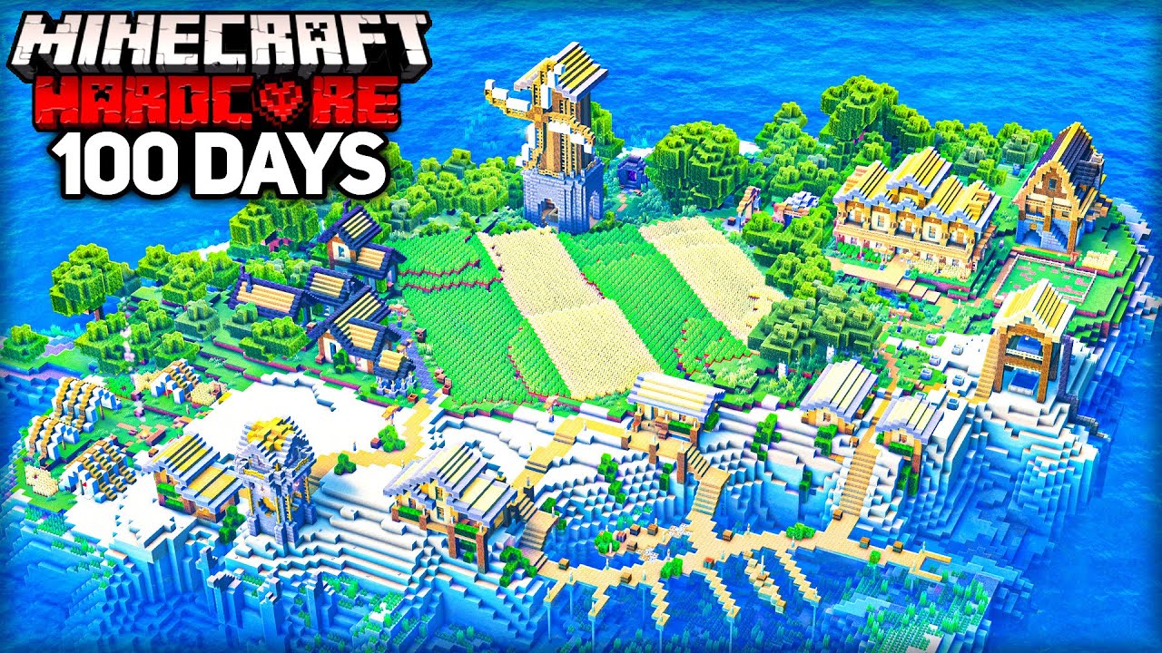 I Survived 100 Days on an ISLAND in Minecraft Hardcore - Minecraft videos