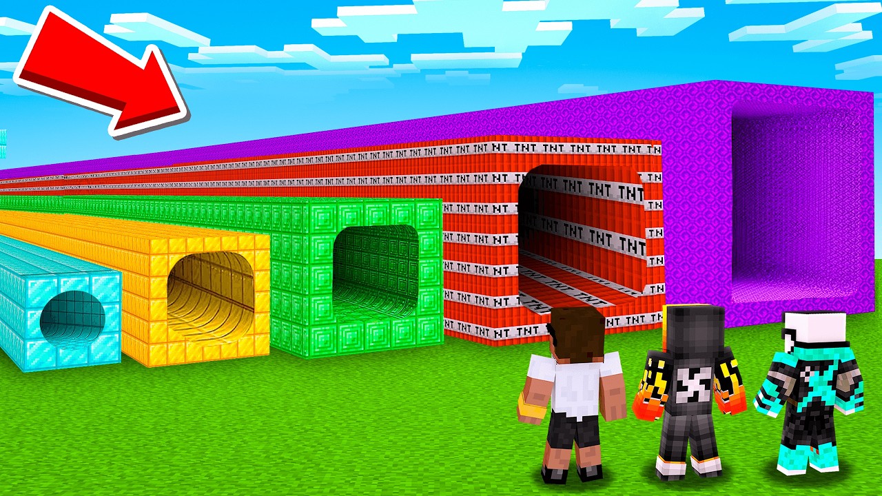 IF YOU ENTER THE WRONG TUNNEL, YOU DIE - MINECRAFT - Minecraft videos