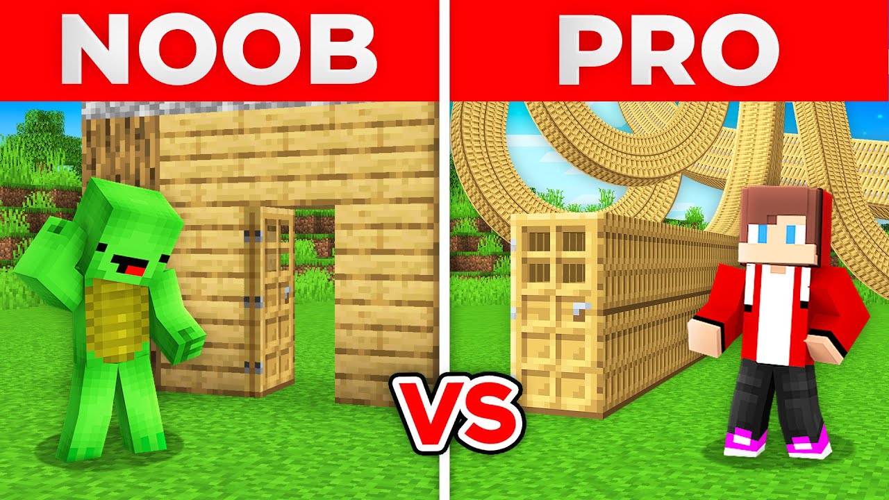 JJ And Mikey NOOB vs PRO NEW STRANGE DOOR in Minecraft Maizen - Minecraft videos