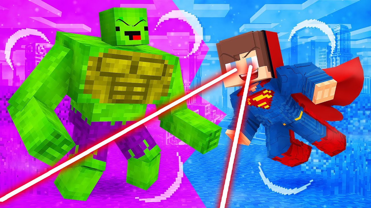 JJ Superman vs Mikey Hulk Survival Battle in Minecraft (Maizen) - Minecraft videos