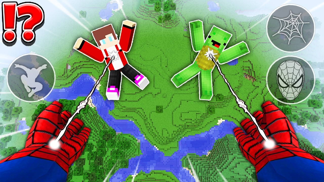JJ and Mikey but How to Play SPIDER MAN CHALLENGE in Minecraft Maizen Animation - Minecraft videos