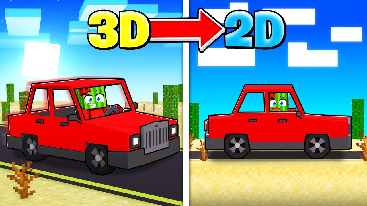 LONG DUSTY TRIP In Minecraft BUT It's 2D! - Minecraft videos