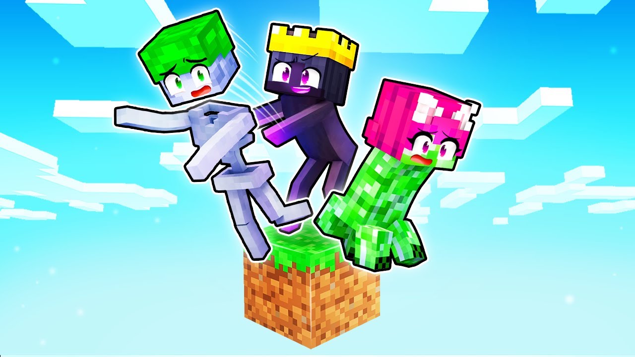 Minecraft But We're MOBS on ONE BLOCK! - Minecraft videos