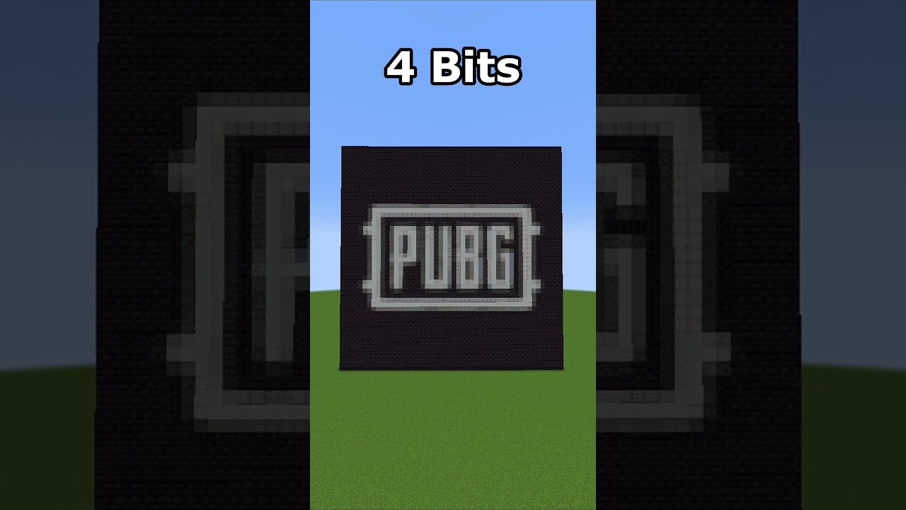 Minecraft VideoGames 1 bit 2 bits 4 bits 8 bits 16 bits 32 bits 64 bits 128 Bits #shorts ...
