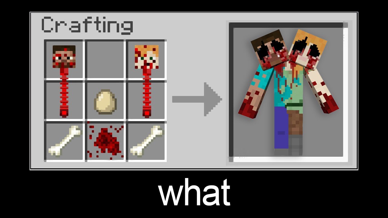 Minecraft wait what meme part 528 (Crafting Mutant Alex and Steve ...