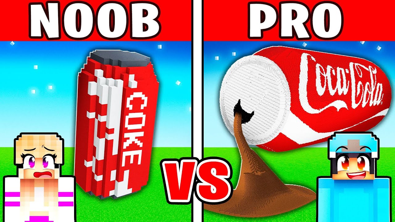 NOOB vs PRO: COCA COLA House Build Challenge in Minecraft - Minecraft ...
