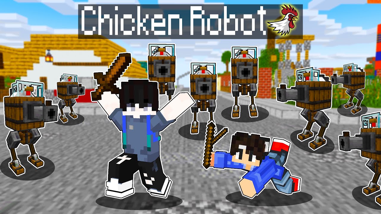 Surrounded by 1,000 EVIL CHICKEN in Minecraft | TAROPA VILLAGE - Minecraft videos