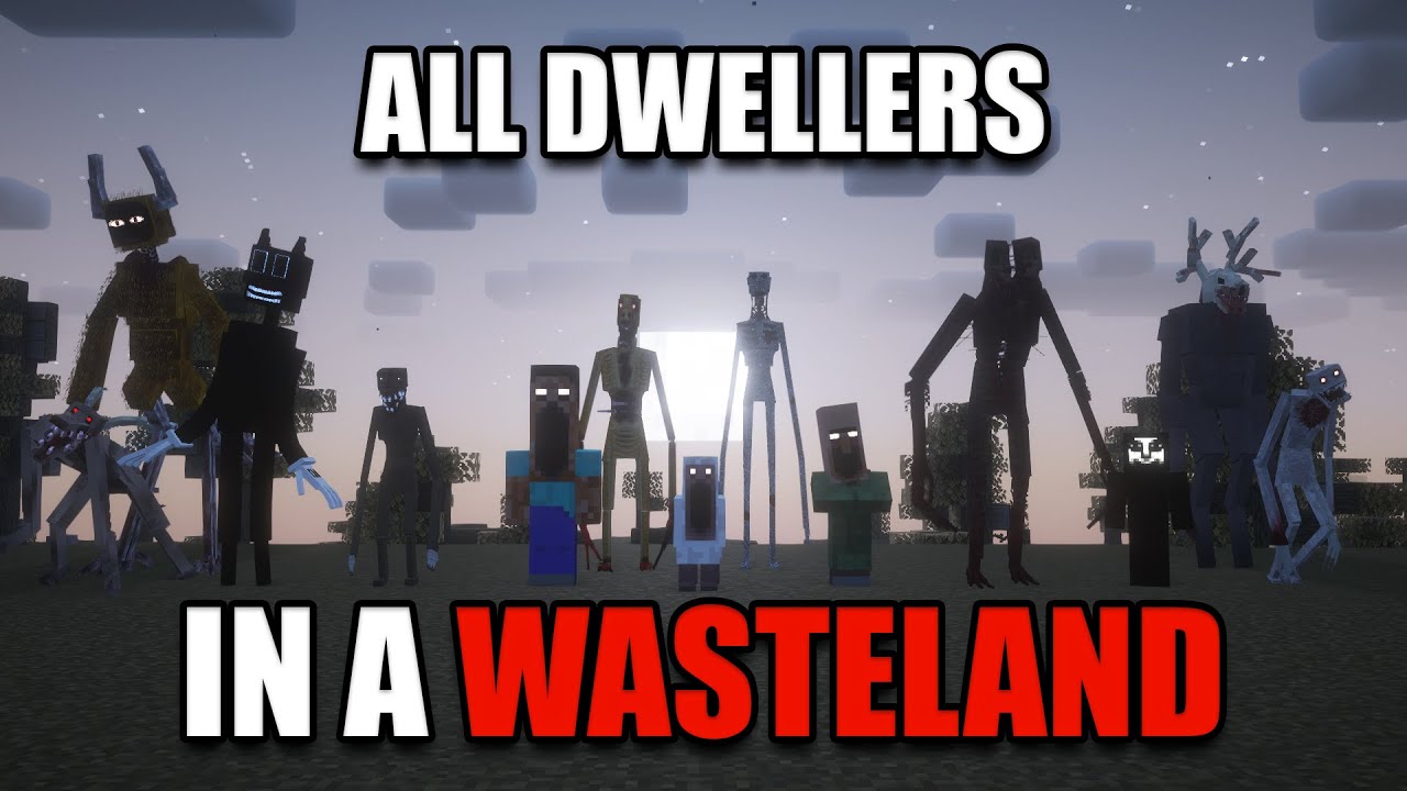 Surviving ALL of Minecraft's DWELLERS in a Wasteland [I added EVERY ...