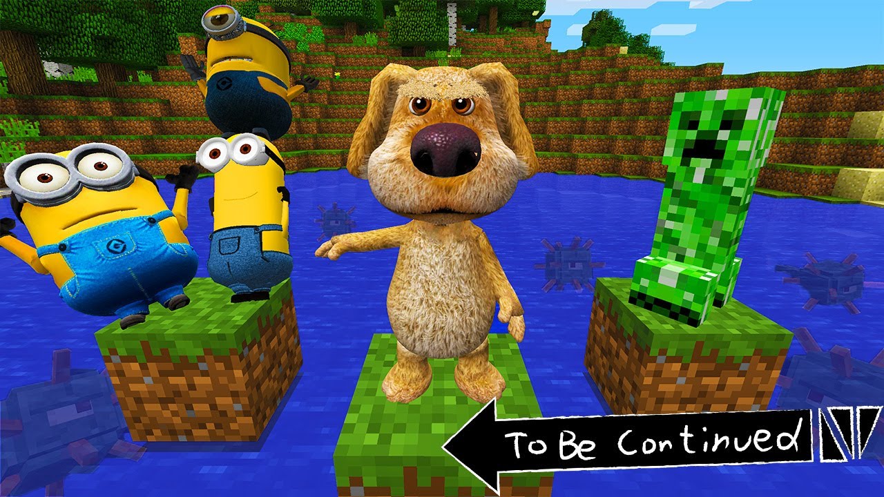 TALKING BEN chooses WHO TO SAVE MINIONS or CREEPER in MINECRAFT ...