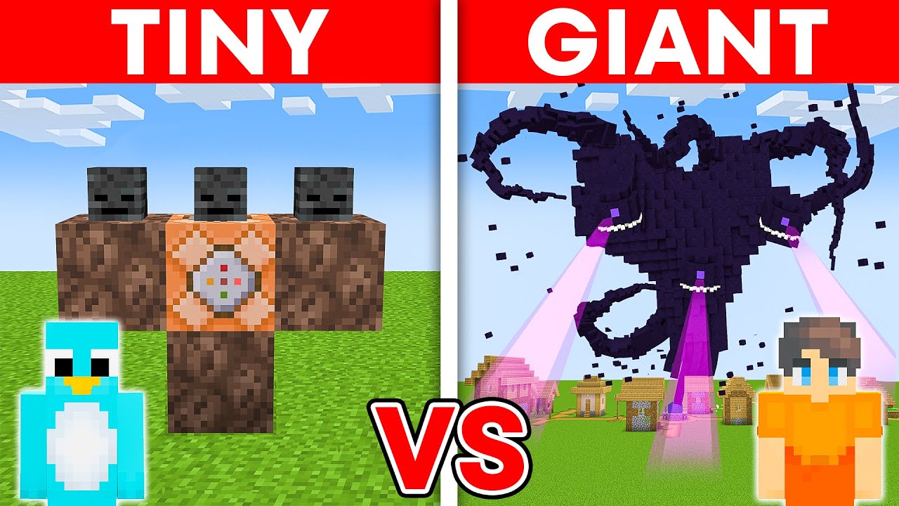 TINY vs GIANT: WITHER STORM Mutant Build Challenge in Minecraft ...