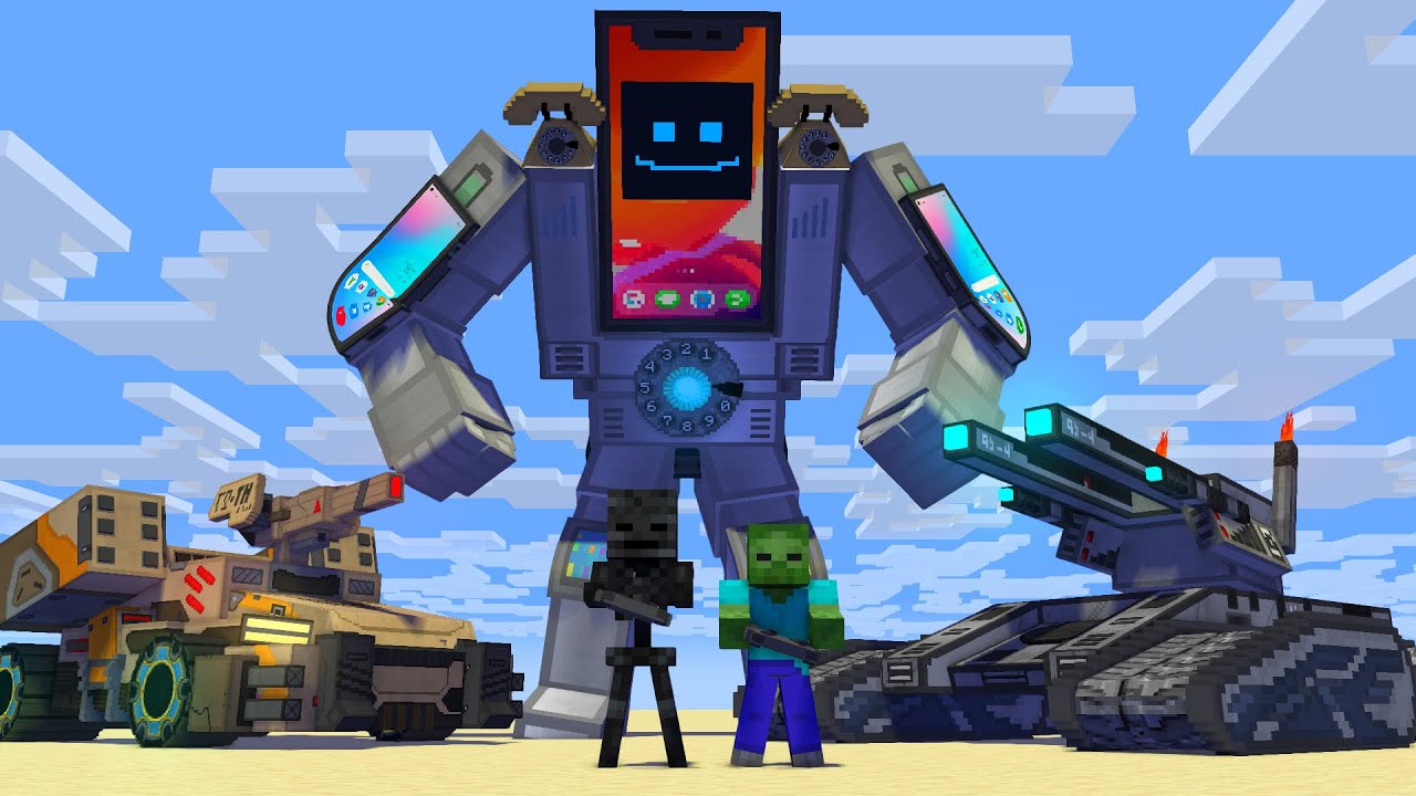 Titan SMARTPHONE MAN & Cybertank Battle - Minecraft Skibidi Toilet ...