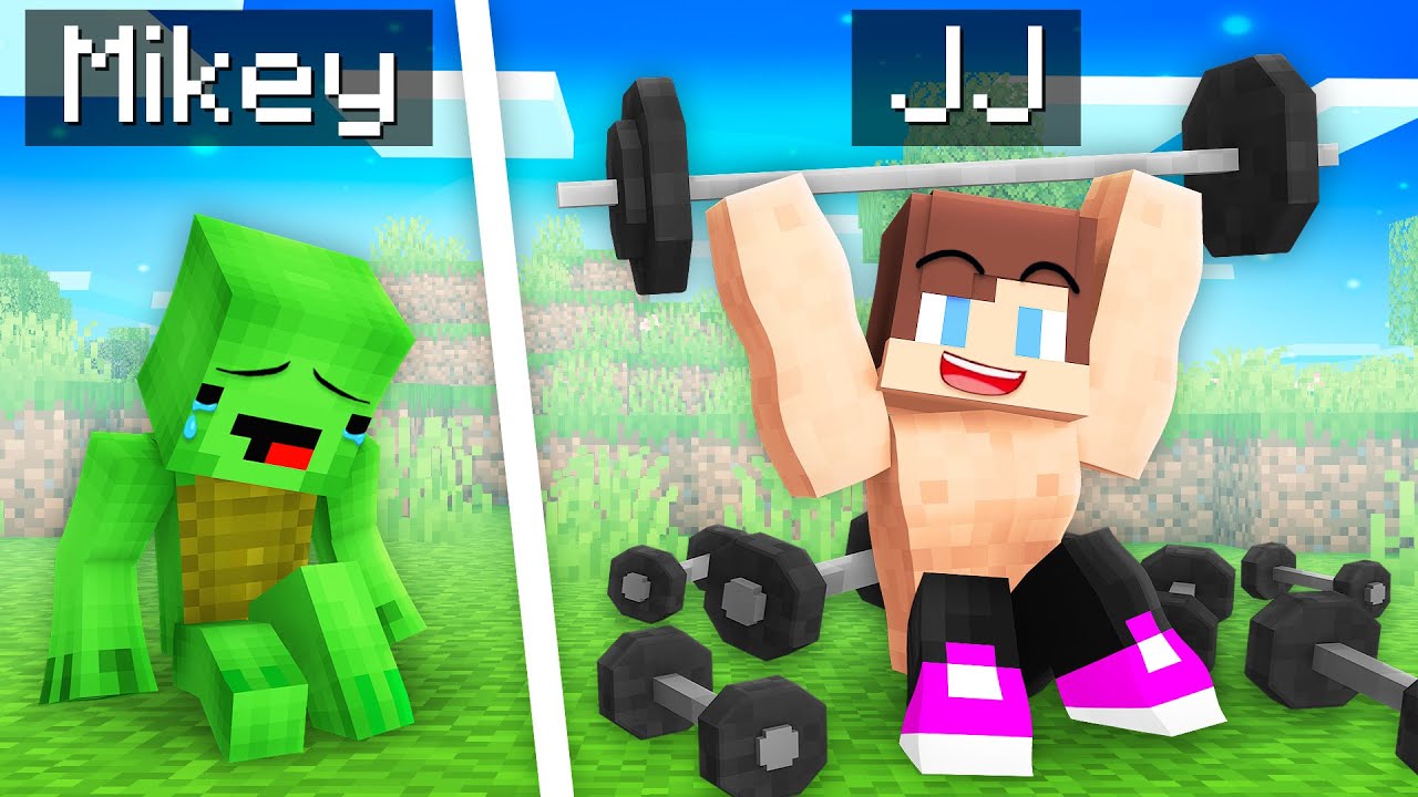 Weak Mikey and Strong JJ Survival Battle - Maizen Minecraft Animation - Minecraft videos