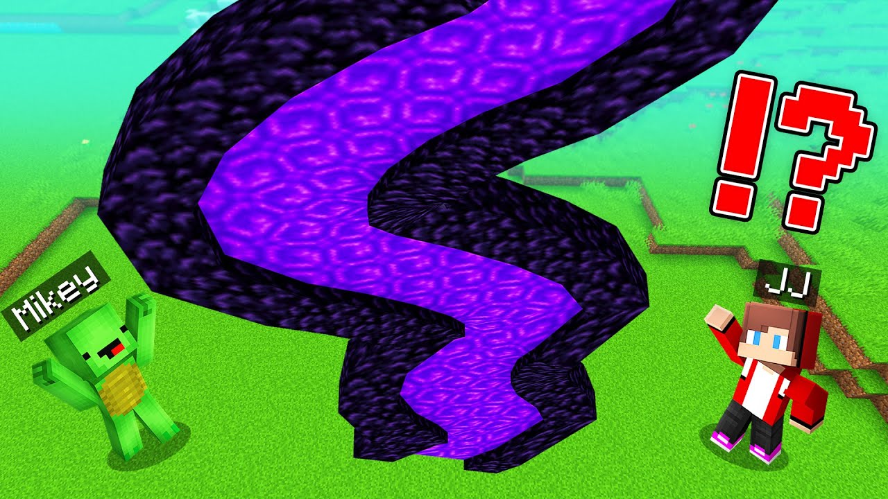 Why JJ and Mikey Used CURSED LONGEST PORTAL in Minecraft Maizen! - Minecraft videos