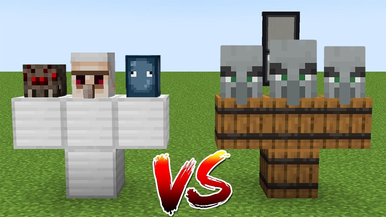 new spiral golems VS all pillager golems battle minecraft - Minecraft ...