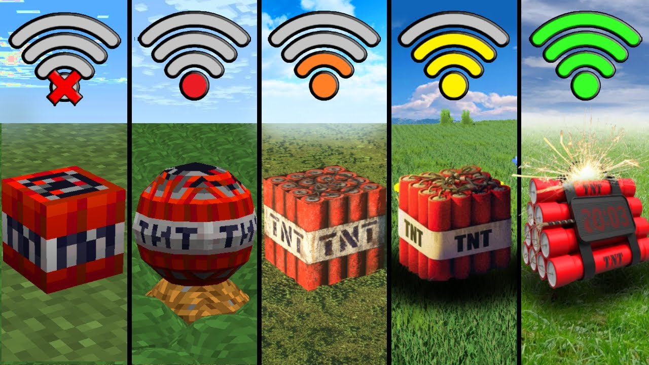 tnt using with different Wi-Fi in minecraft be like - Minecraft videos