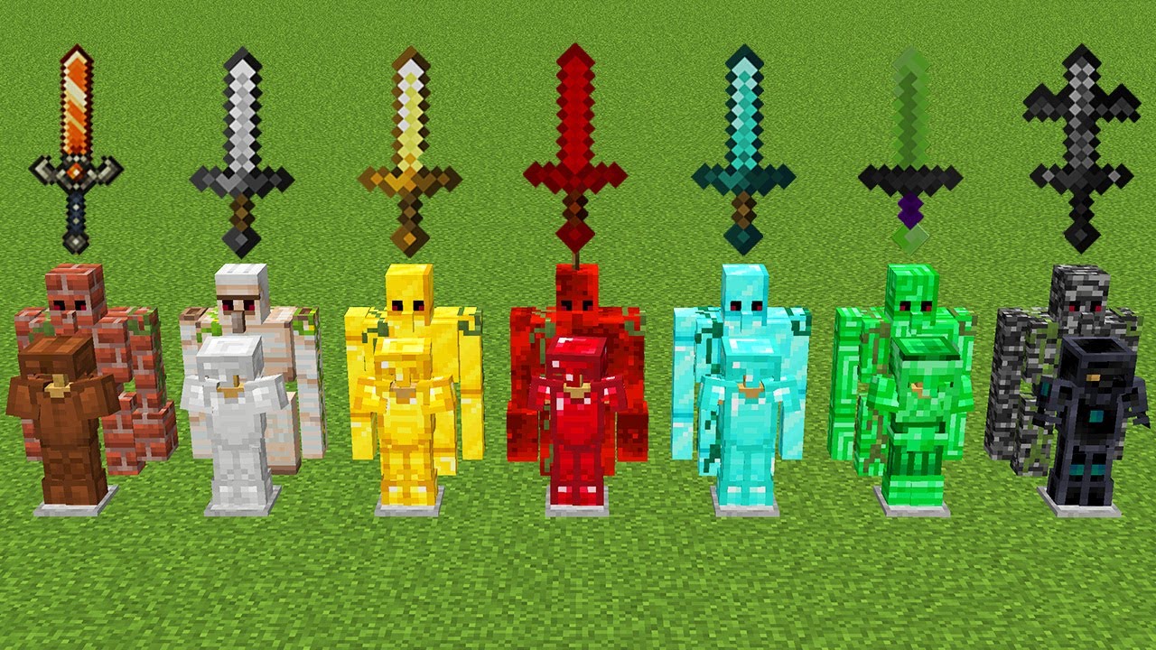 which sword is stronger in Minecraft experiment? - Minecraft videos