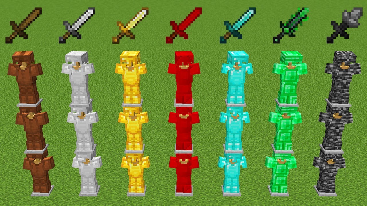 which armor is stronger in Minecraft experiment? - Minecraft videos