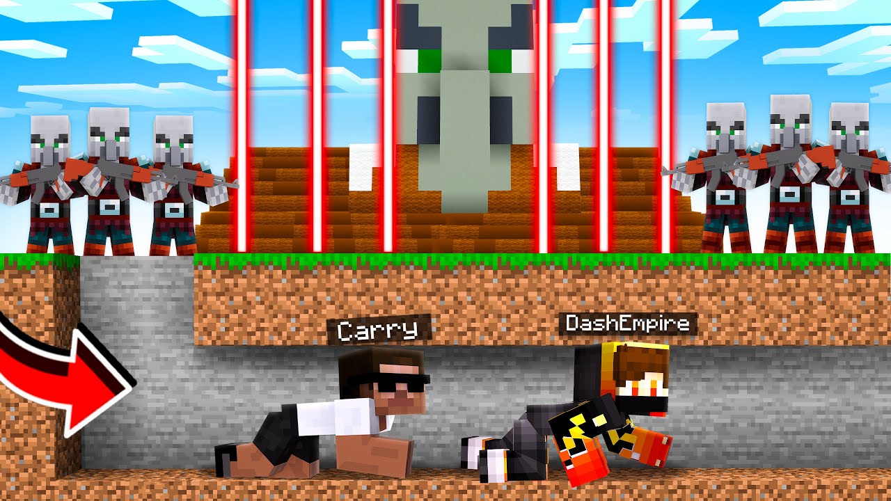 Can i Escape PILLAGER PRISON in MINECRAFT ?? - Minecraft videos