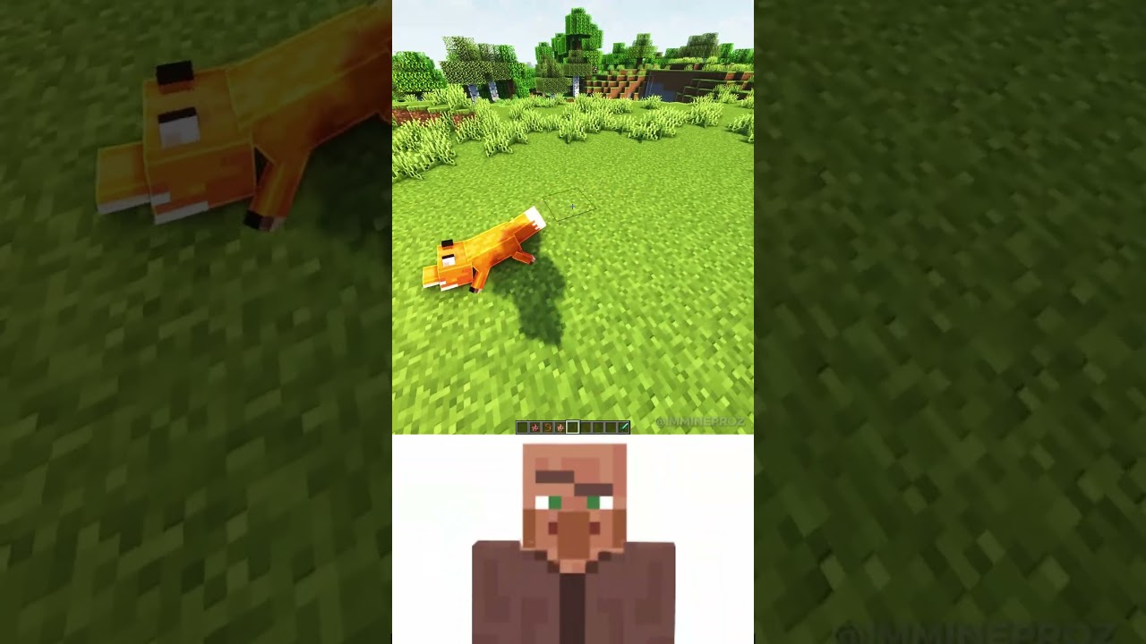(Chicken And Fox) Minecraft Villager Oi Oi Oi meme #shorts #minecraft ...