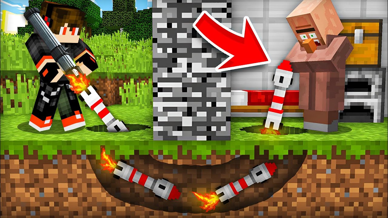 DESTROYING VILLAGER'S BUNKER IN MINECRAFT - Minecraft videos