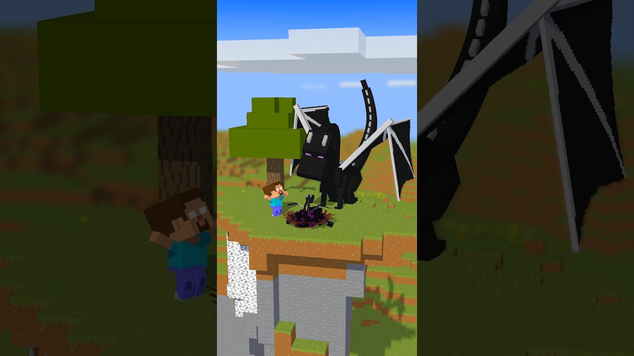 HELP The Ender Dragon's baby! - Minecraft Animation #shorts - Minecraft ...