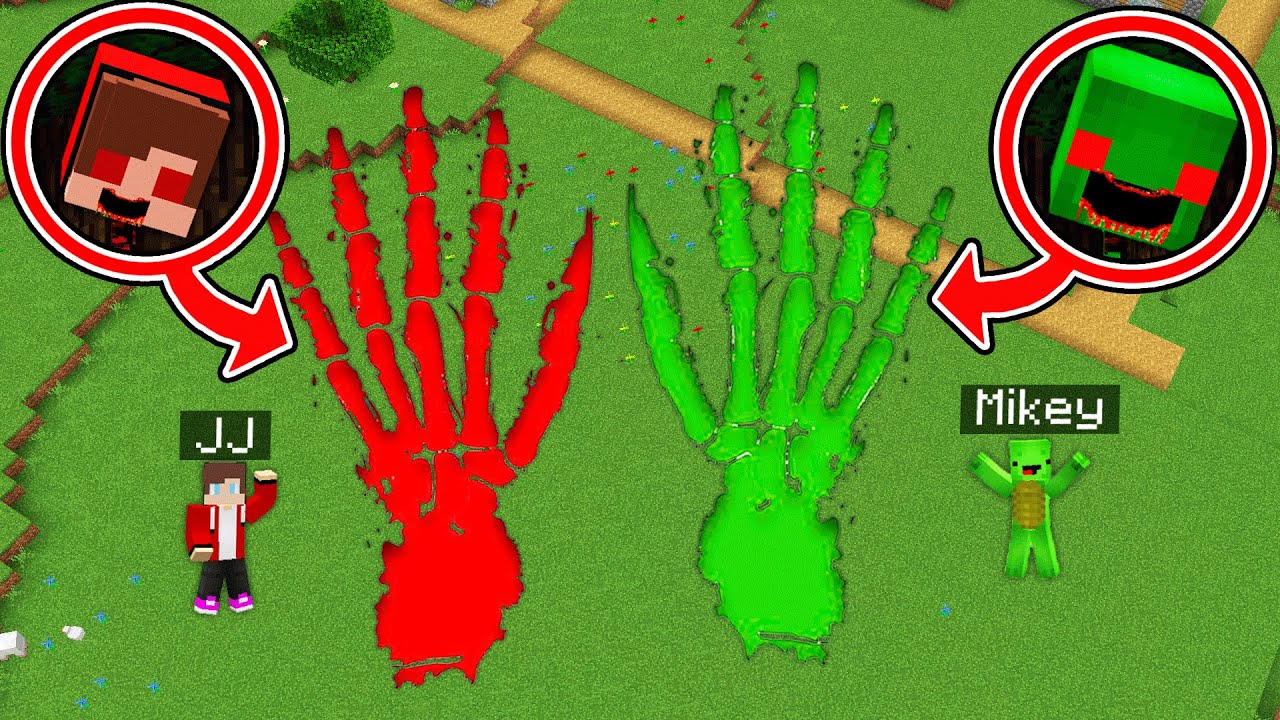 How JJ and MIKEY Found the BIGGEST SCARY JJ AND MIKEY FOOTPRINTS PAWS in Minecraft Maizen ...