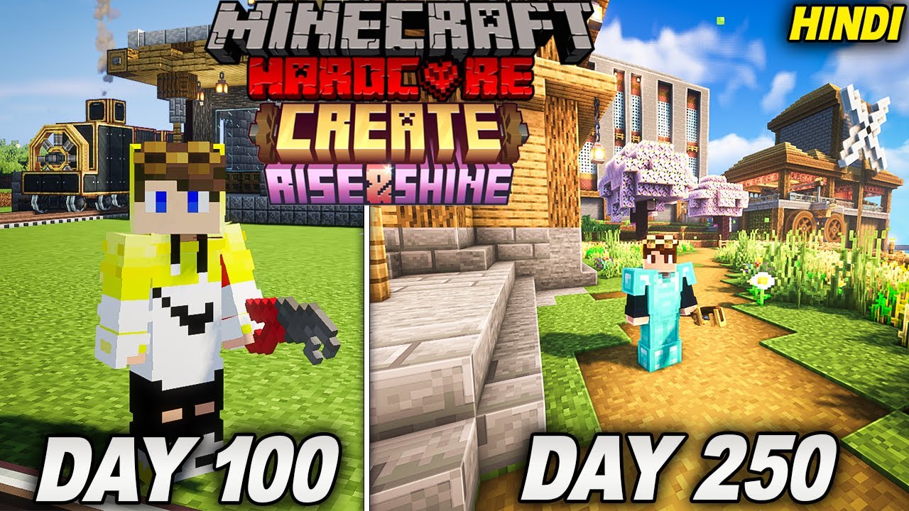 I Survive 250 Days in Create Mod Minecraft Hardcore (HINDI) - Minecraft ...