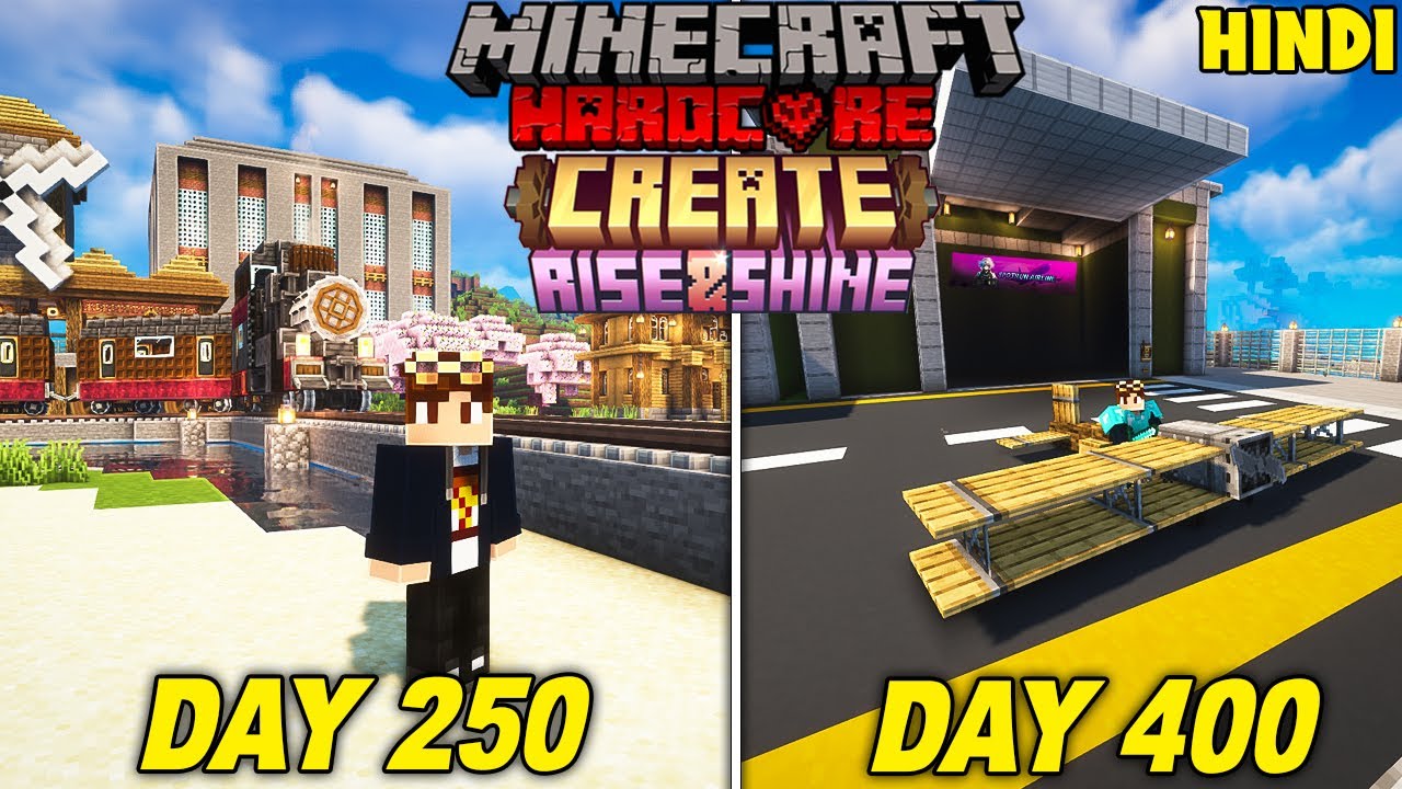 I Survive 400 Days in Create Mod Minecraft Hardcore (HINDI) - Minecraft ...