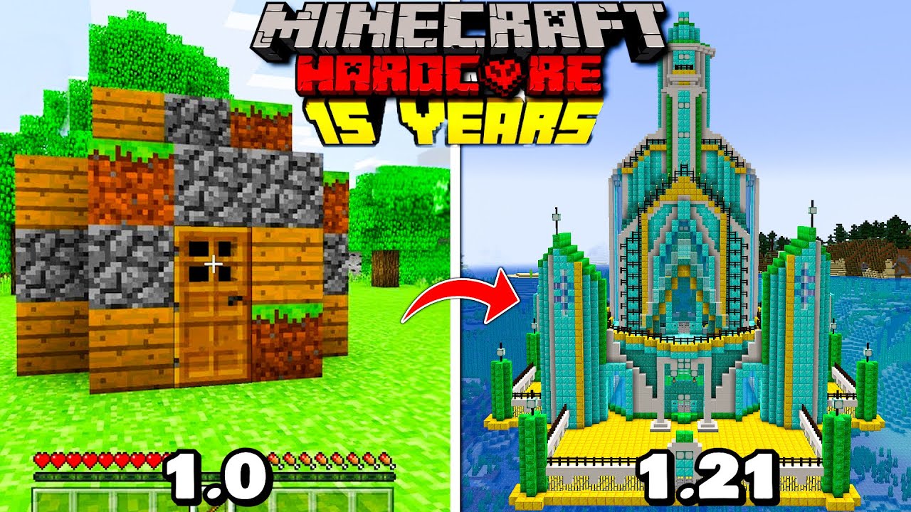 I Survived 100 Days In EVERY Minecraft Version! - Minecraft videos
