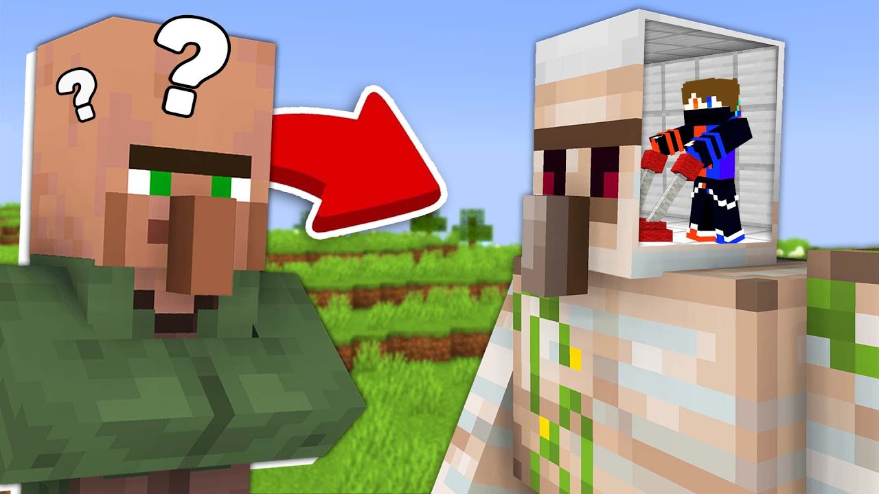 I Trolled Villager By Hiding Inside Golem | Minecraft - Minecraft videos