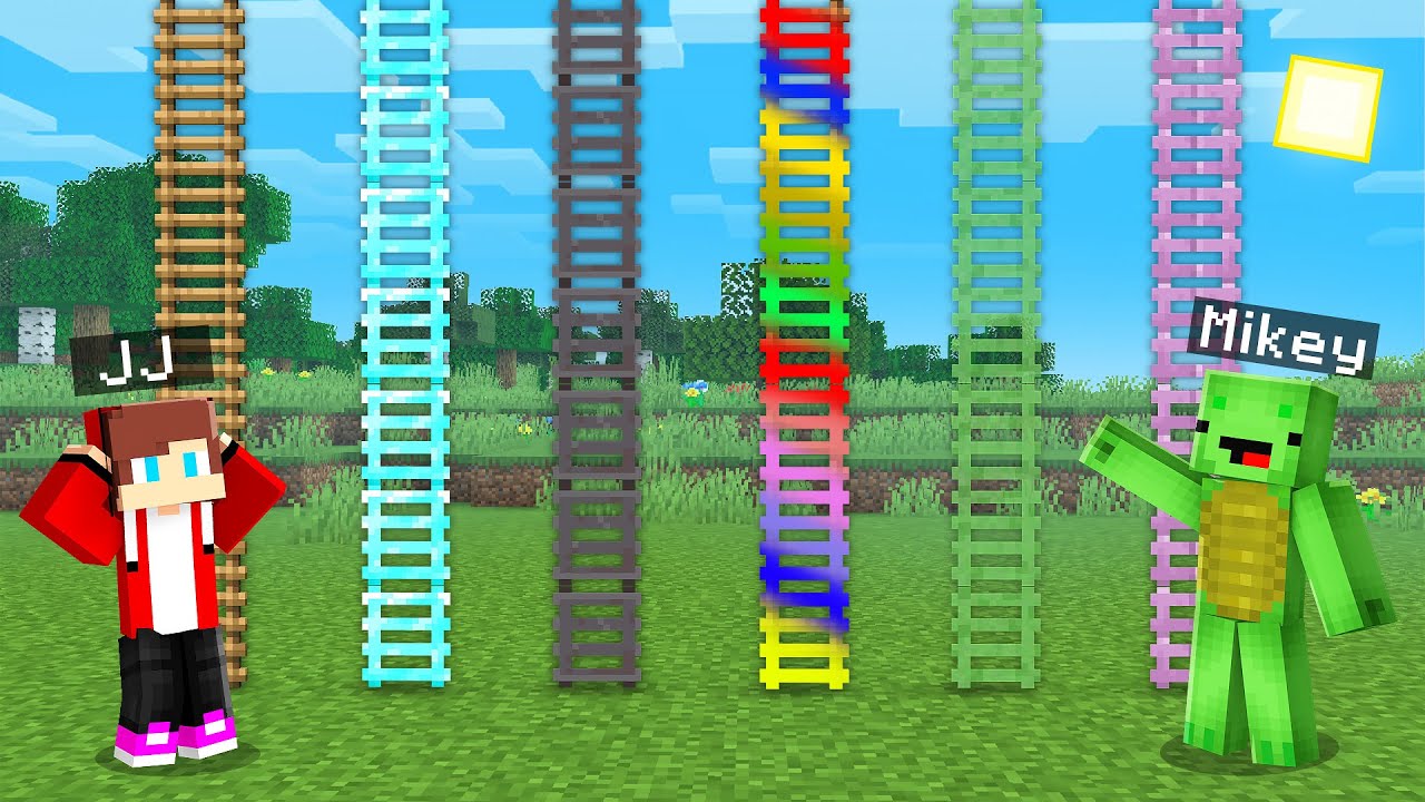 JJ and Mikey Found New TALLEST LADDERS in Minecraft Maizen! - Minecraft videos