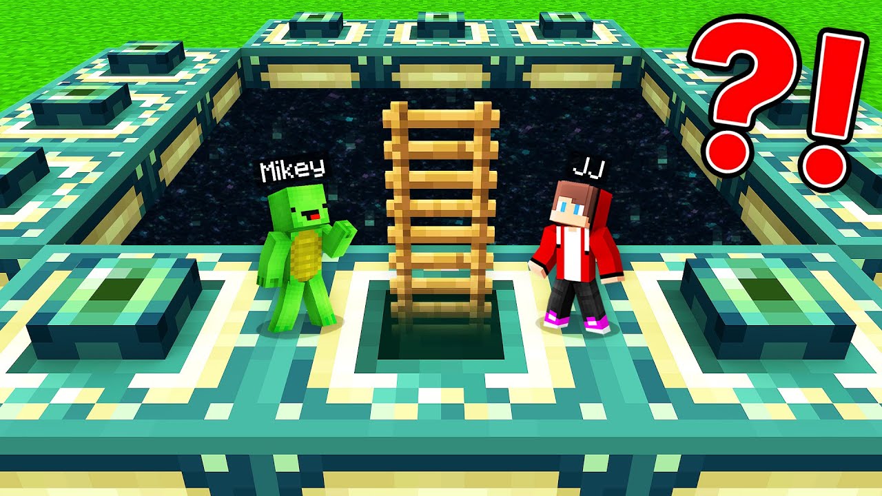 JJ and Mikey are Using SECRET PASSAGE inside The END PORTAL in Minecraft Maizen! - Minecraft videos