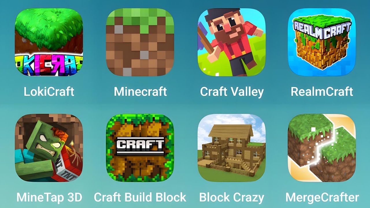 Lokicraft, Minecraft, Craft Valley, RealmCraft, MineTap 3D, Craft Build ...