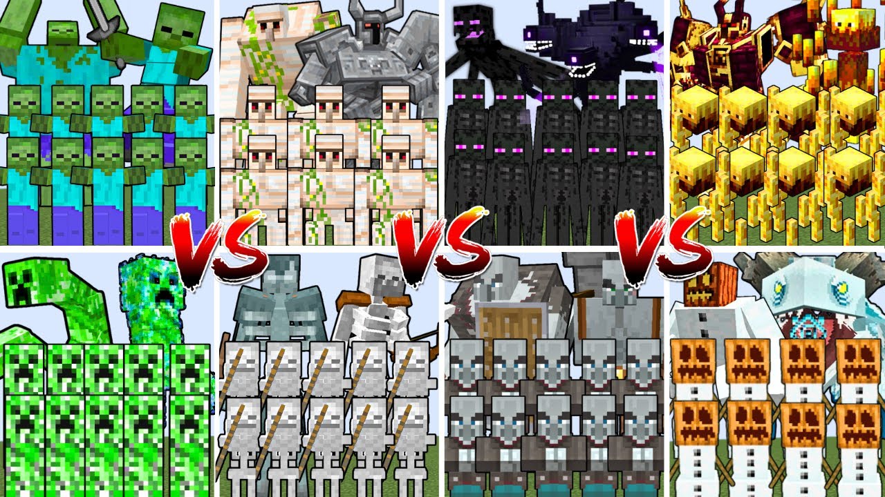 MASSIVE ARMY TOURNAMENT | Minecraft Mob Battle - Minecraft videos