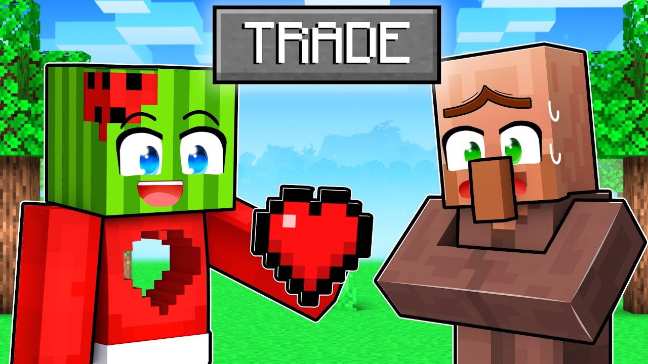 Melon can TRADE HEARTS in Minecraft! - Minecraft videos