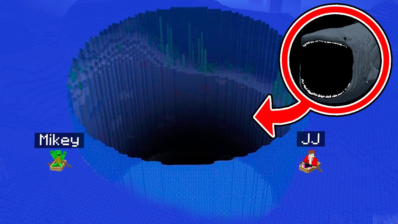 Mikey and JJ Found Scary Bloop Monster near Bermuda Triangle in Minecraft - Maizen ...