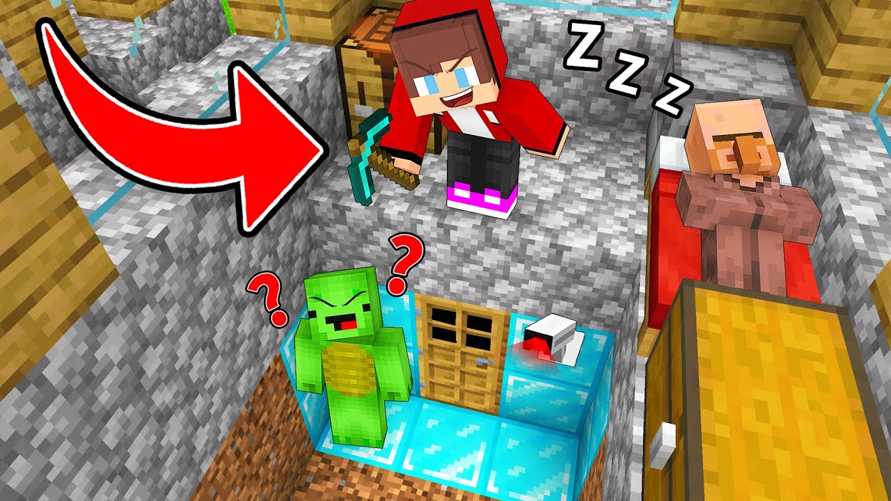 Mikey and JJ Found Villager’s Secret Base in Minecraft (Maizen) - Minecraft videos