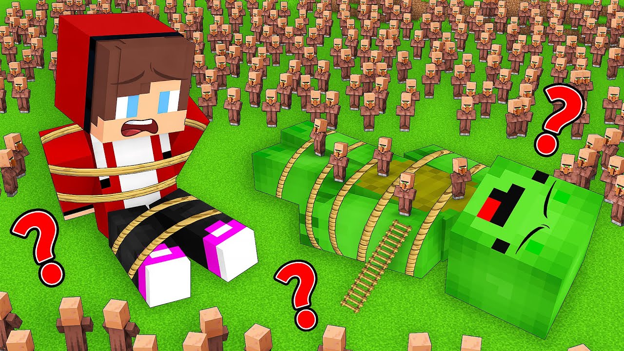 Mikey and JJ Got Captured by TINY Villagers in Minecraft (Maizen ...