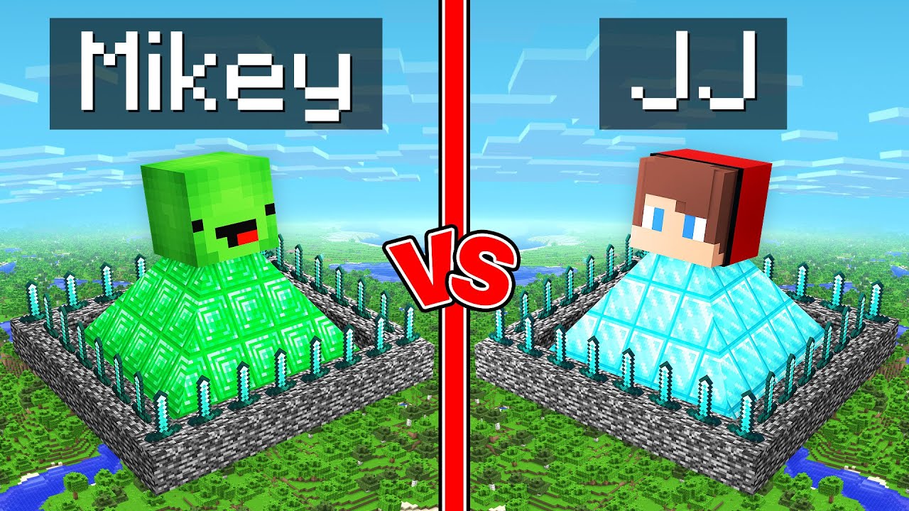 Mikey's Emerald Base Pyramid vs. JJ's Diamond Pyramid in Minecraft ! (Maizen) - Minecraft videos