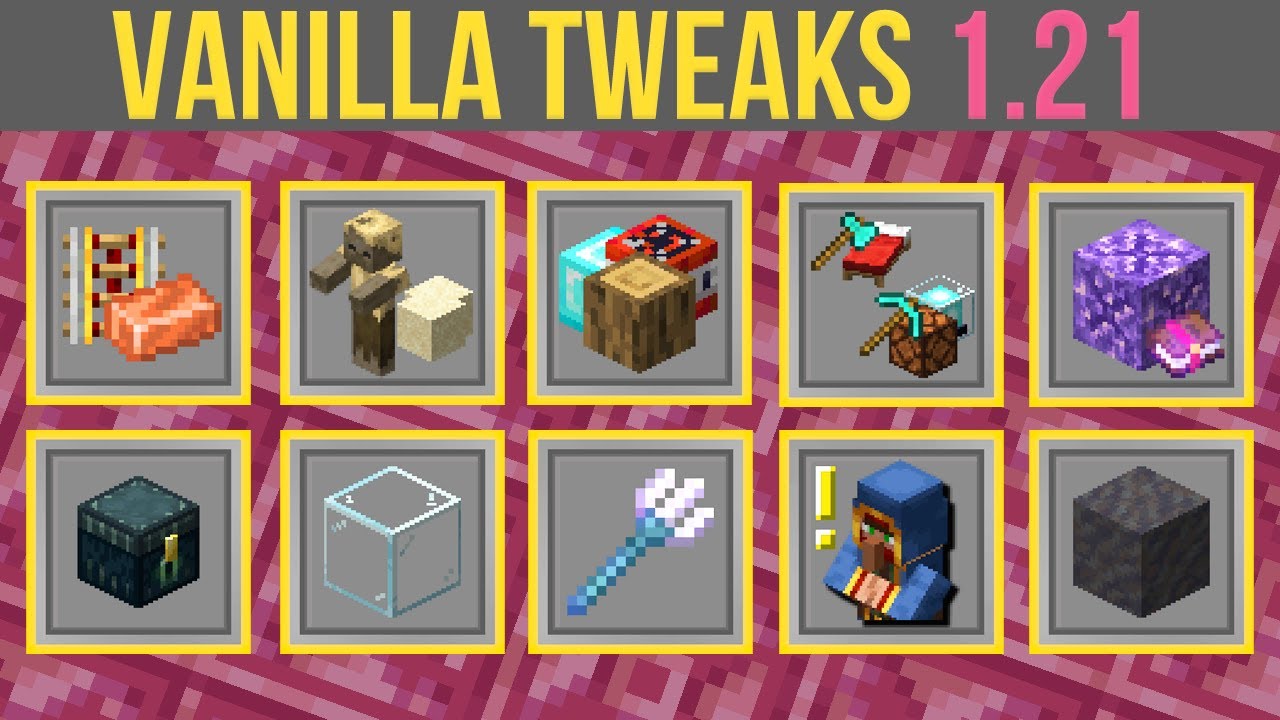 Minecraft 1.21 Vanilla Tweaks Data Packs | Mini Blocks & Husks Drop ...