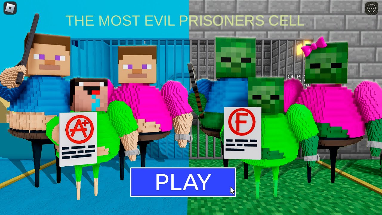 Minecraft Barry family Vs ZOMBY FAMILY in BARRY'S PRISON RUN! New Scary ...