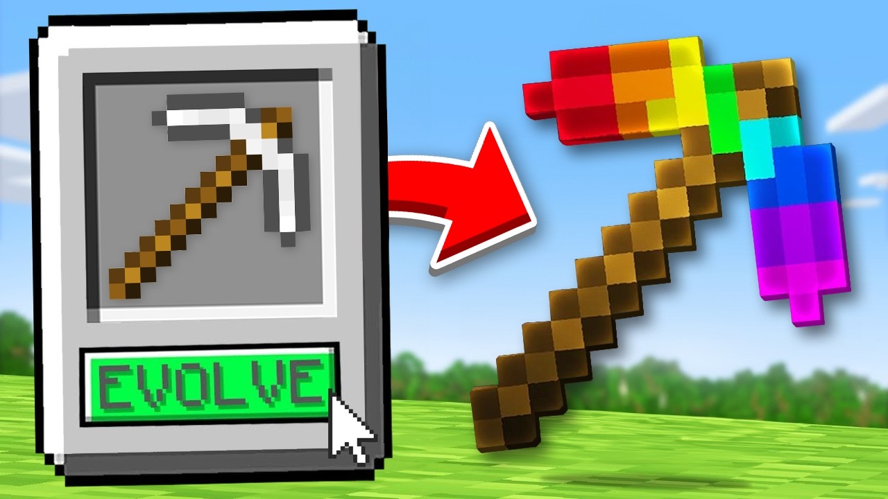Minecraft, But You Can EVOLVE Items! - Minecraft videos
