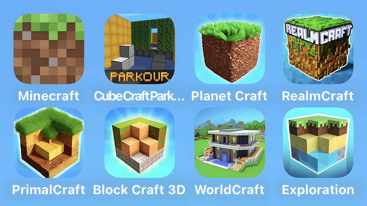Minecraft, Cube Craft Parkour, Planet Craft, RealmCraft, Primal Craft ...